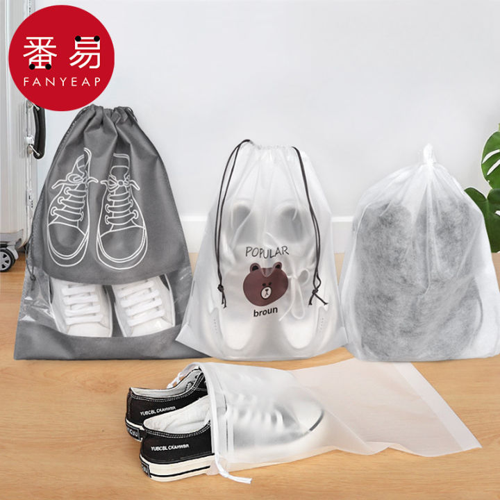 Portable Travel Shoe Storage Bag Drawstring Dustproof Waterproof ...