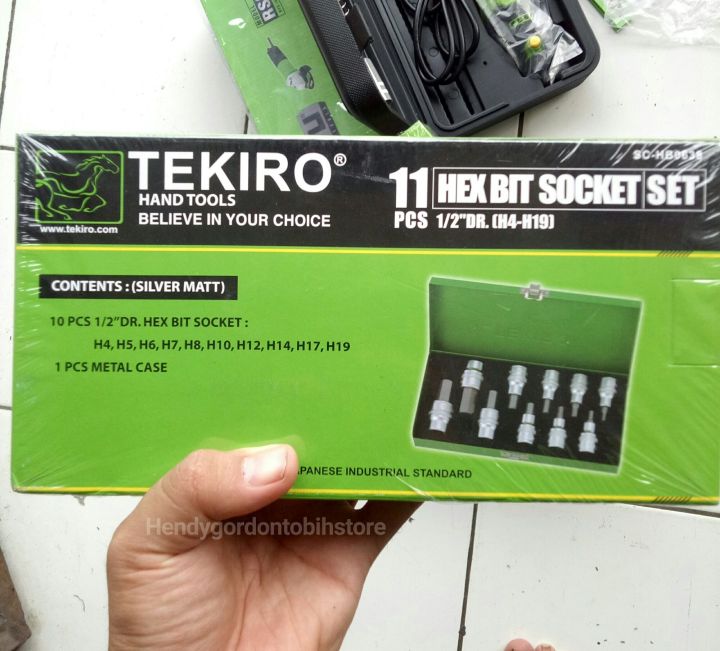 TEKIRO mata sock kunci L set 11pcs hex bit socket set 11pcs mata kunci ...