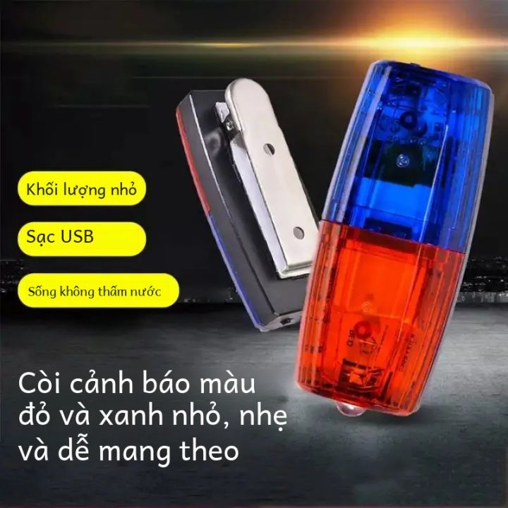 Đèn LED Sạc USB Cảnh Báo Khẩn Cấp Đèn Nhấp Nháy Đèn Đeo Vai Đèn Pin An ...