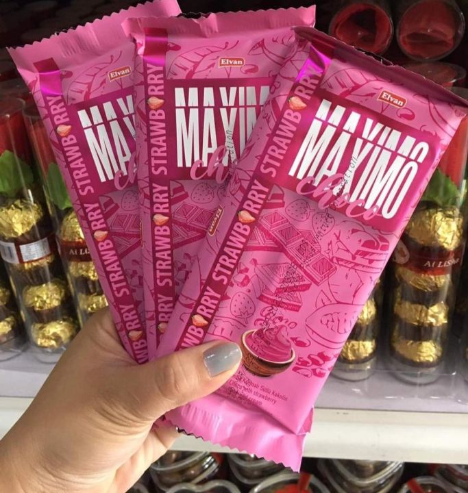 elvan maximo chocolates buy 3 milk / strawberry / hazelnut flavor ...