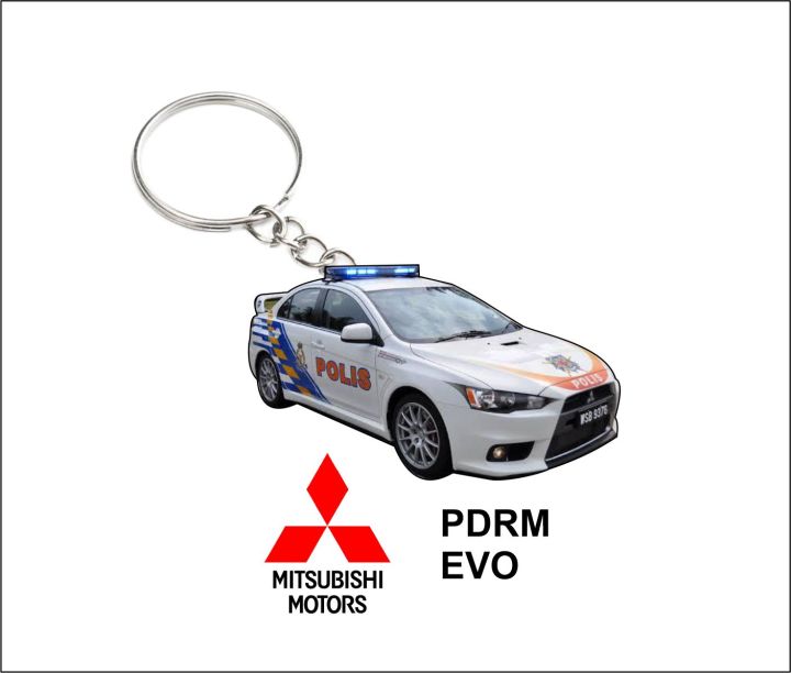 Mitsubishi Evo polis police pdrm Keychain 2d | Lazada