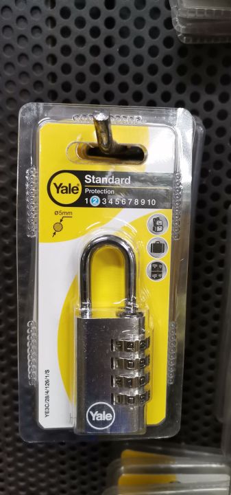 YALE 4 DIGIT COMBINATION PADLOCK #YE3C/28/4/126/1S ( 28mm) | Lazada PH