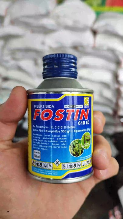 INSEKTISIDA FOSTIN 610 EC 100 ML Klorpiropos + sipermetrin | Lazada ...