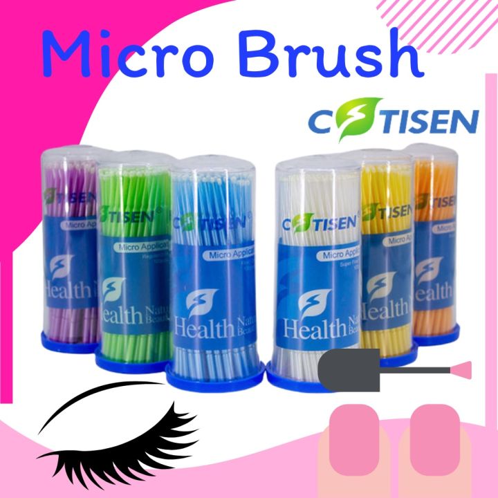 Micro brush ไมโครบลัช cotisen แปรงทำความสะอาดขนตา ทาปาก แคะหู ทาเล็บ ...
