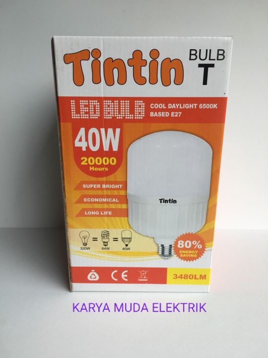 lampu bohlam led jumbo 40 WATT Tintin - led 40 WATT Tintin kualitas ...
