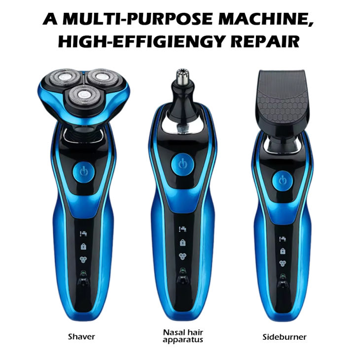 Electric Shaver Rotary Shaver Electric Razor Beard Trimmer Rechargeable ...