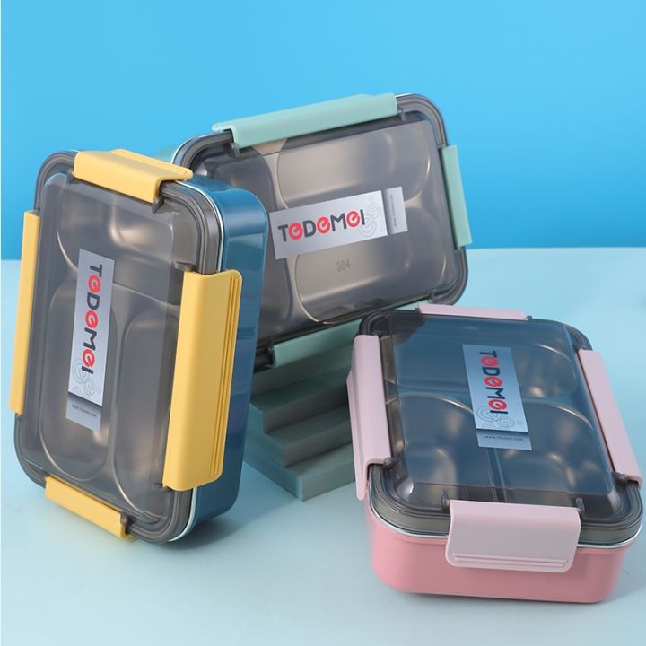 Tedemei 304 Stainless Steel Compartment Insulation Lunch Box Water ...