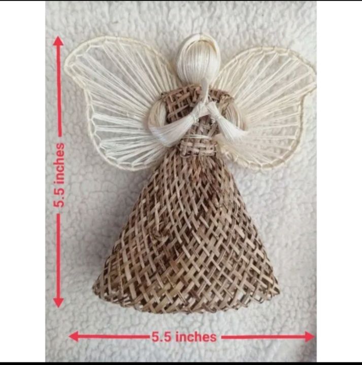 8 Pcs. 5' HTT Native Hanging Abaca Angel (Burlap) Christmas Ornaments ...