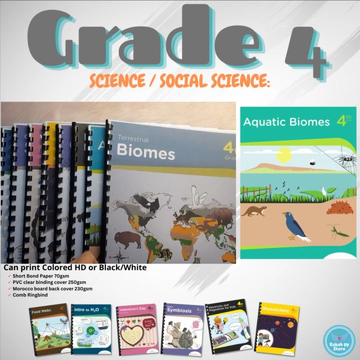 GRADE 4 (SCIENCE/SOCIAL SCIENCE) Activity Workbook Worksheet Homeschool ...
