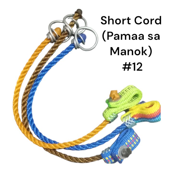 Tali sa Pamaa ng manok /Game fowl short cord with swivel (#9,12 ...