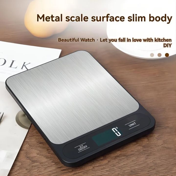 High-precision LCD digital kitchen scale 5kg/1g 10kg/1g baked food gram ...