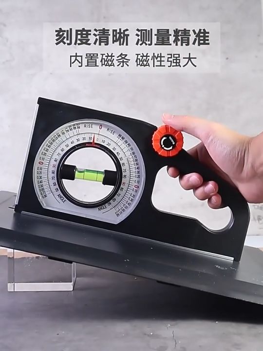 Busur Derajat Pengukur Sudut Kemiringan Inclinometer Angle Finder Bevel Box Protractor Magnetic ...