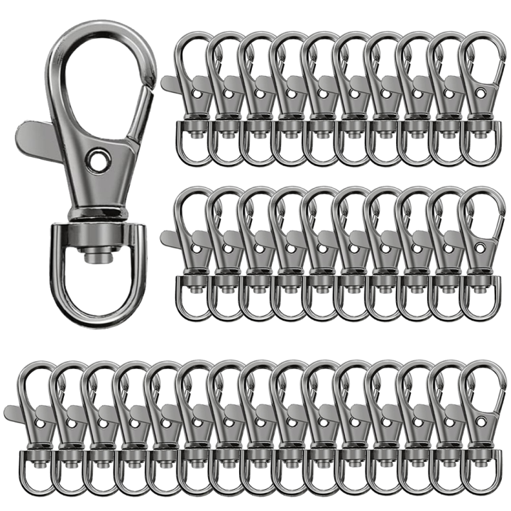 10PCS Keychain Hook Clip Swivel Spring Hook Lobster Claw Clasp Swivel ...