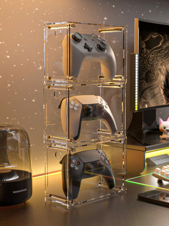 Acrylic Game Controller Stand Dustproof Universal PS5 Nintendo Desktop ...