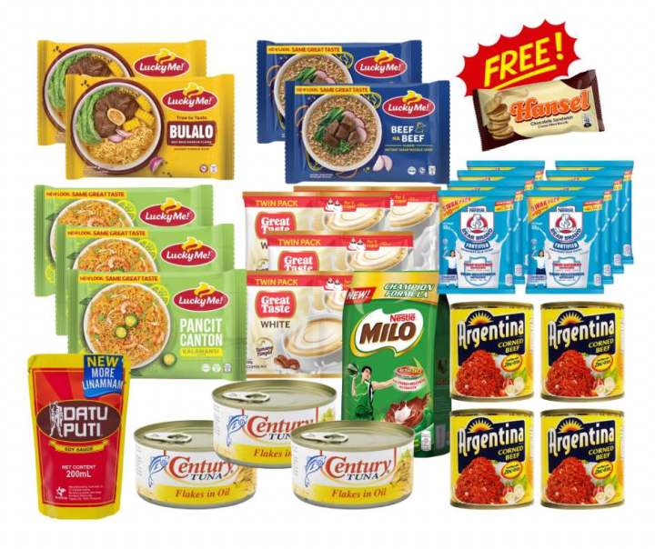 Grocery Bundle with Datu Puti, Century Tuna, Argentina Beef, Bear Brand ...