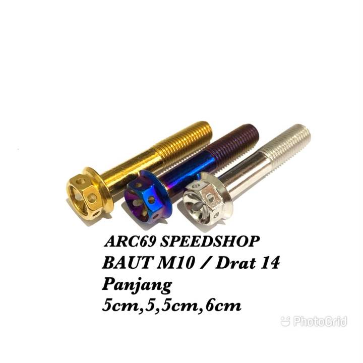 Baut probolt Stainless Baut M10 / Drat 14 Panjang 5,cm 5,5cm 6cm Baut ...