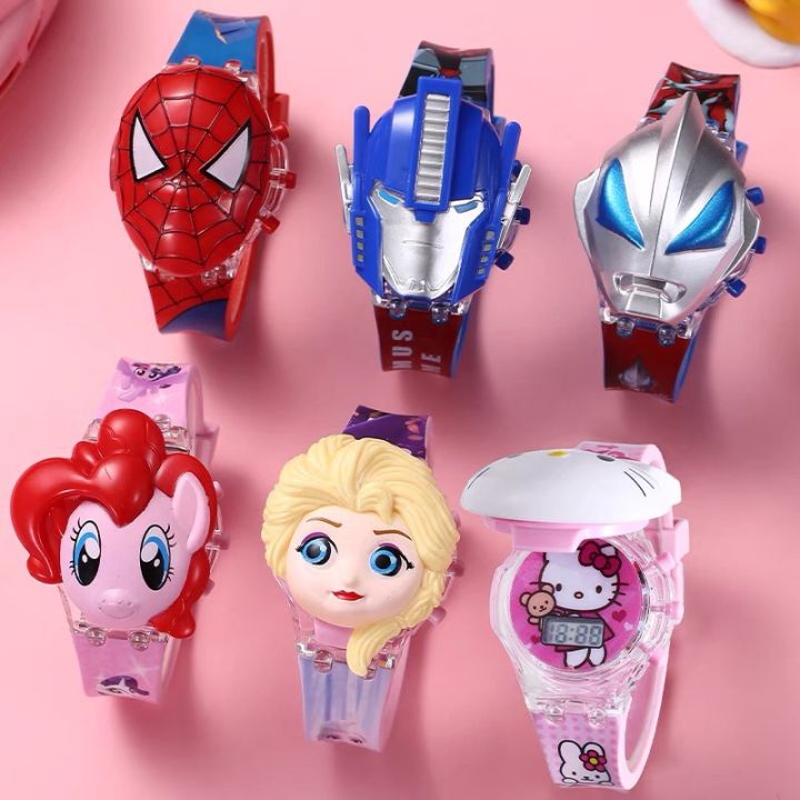 Children's Toy Watch Boys and Girls Cartoon Music Flashing Light ...
