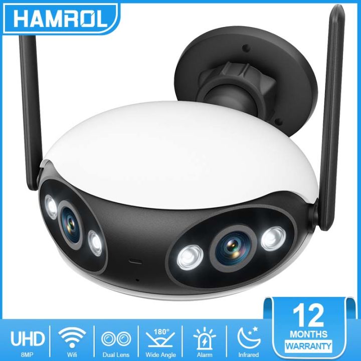 Harmol 180° Ultra-Wide Angle WiFi Camera 4K Ultra High Definition Dual ...