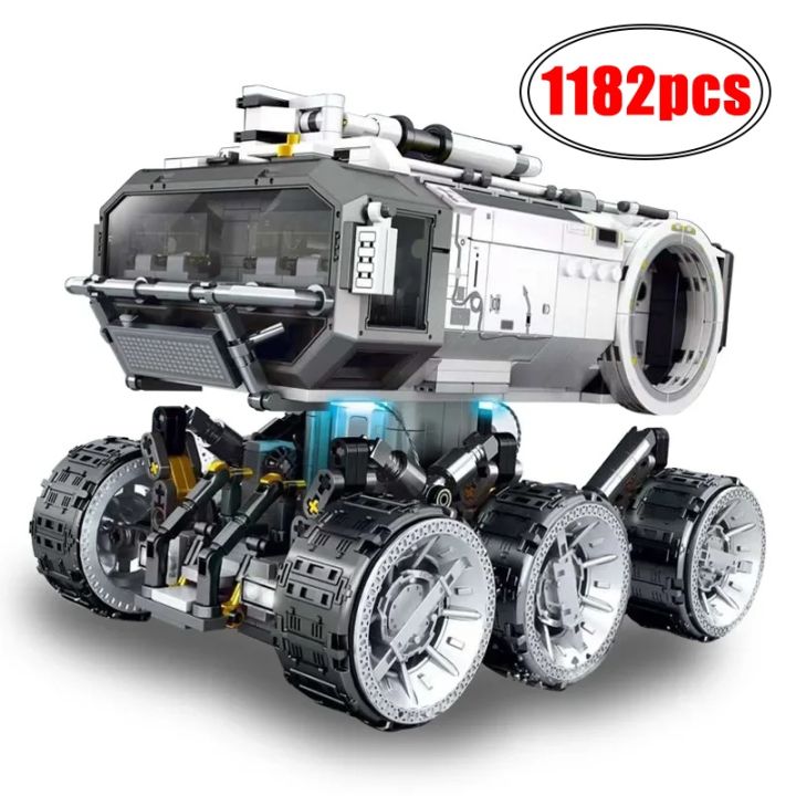 Technical 1182pcs Moon Base Carrier MOC Trasport Truck Building Blocks ...