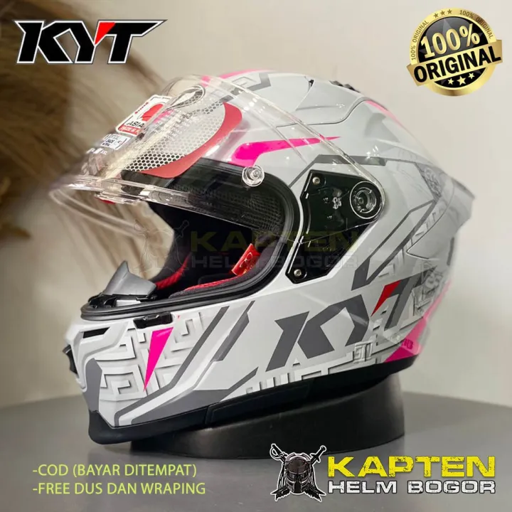 HELM KYT STRIKER #2 ASPHALT GREY /Black Red | Lazada Indonesia