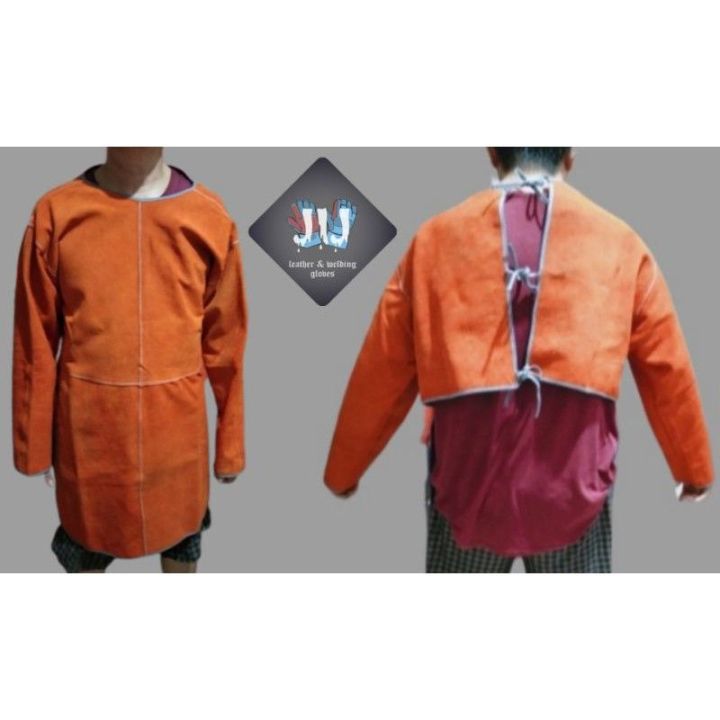 High Quality Orange Leather jacket PPE for welding | Lazada PH