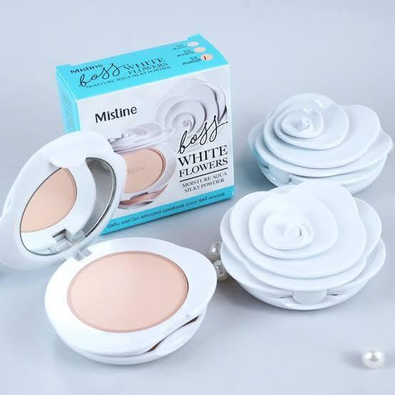 Mistine Boss white flower moist aqua super powder SPF30 PA+++ แป้งตลับ ...