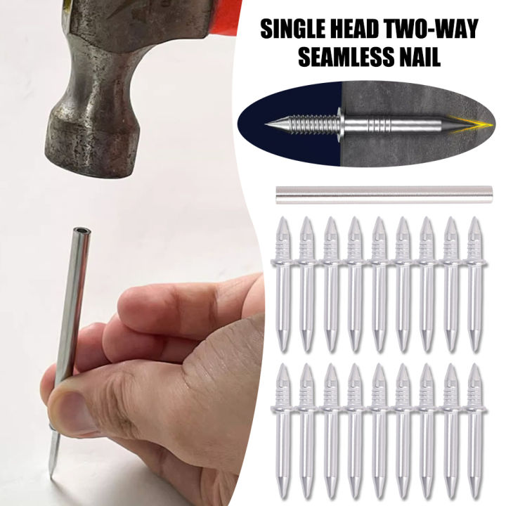 10/30Pcs Double Headed Carbon Steel Nail for Seamless Wood Paneling Non ...