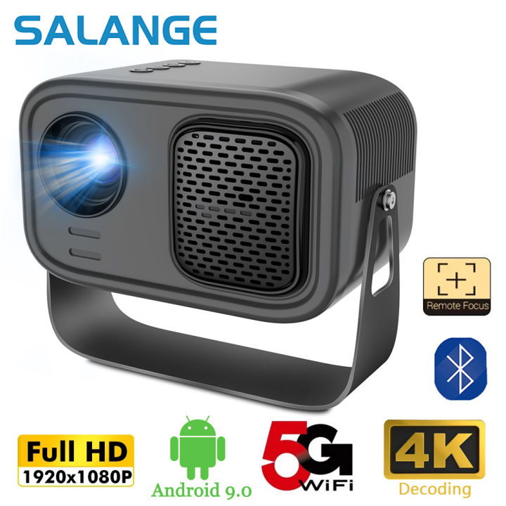 Salange P28A Mini Full HD 1080P Projector Android 9.0 6000 Lumens Smart ...