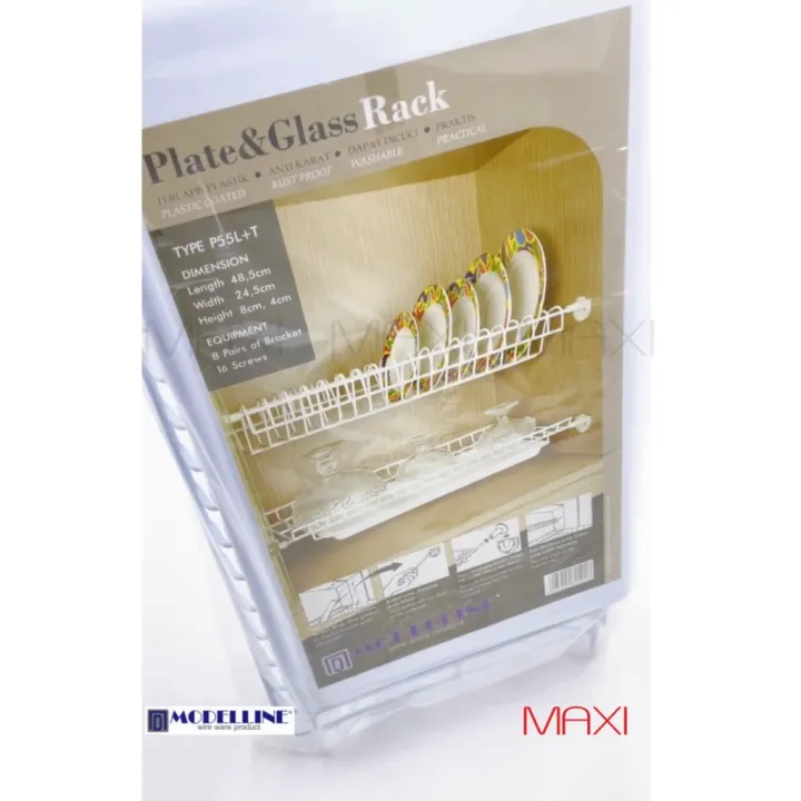 Modelline Modelline Rack piring dan gelas P-55 L + T - Rak Piring ...