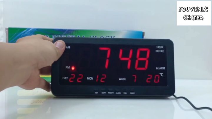 Sonifer Jam Meja / Jam Dinding Digital SMS-1008 LED Merah 21 x 10 cm ...