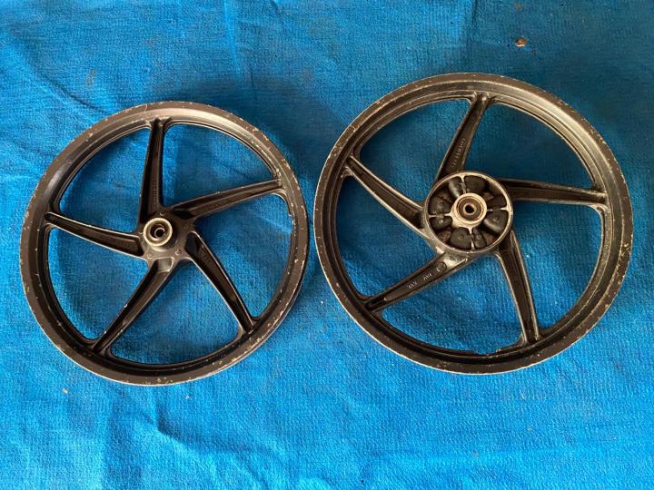 Velg velk velek depan belakang honda Supra x 125 karbu fi blade double ...