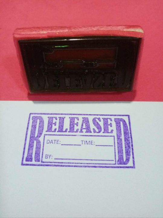 RELEASED STAMP MACHINE MADE RUBBER STAMP | Lazada PH
