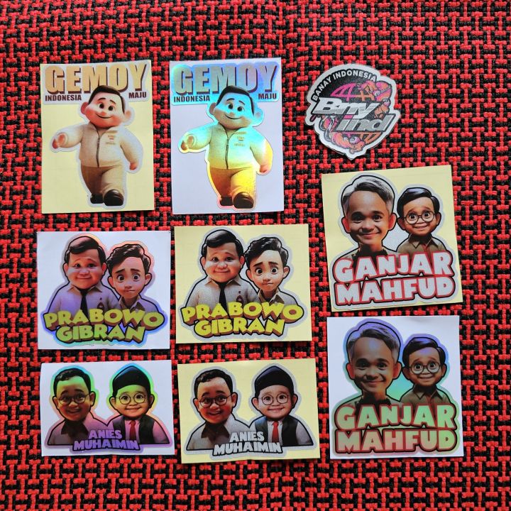 Sticker Capres Stiker Prabowo Ganjar Amin Gemoy | Lazada Indonesia