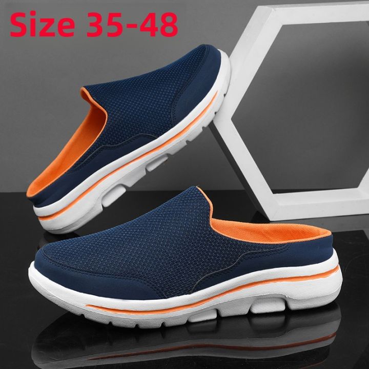 New Arrival Fashion Toe Cap Semi Slipper Platform Soft Elastic Plaid ...