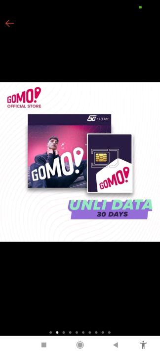gomo sim with unli data 30 days(2pcs) | Lazada PH