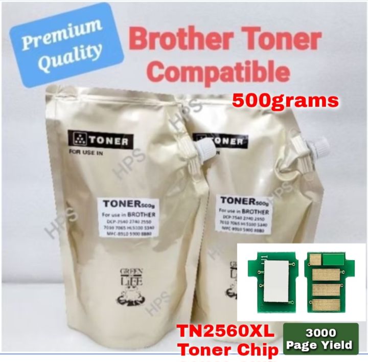 TN2560XL Brother Toner Reset Chip + Brother Powder Refill 500grams ...