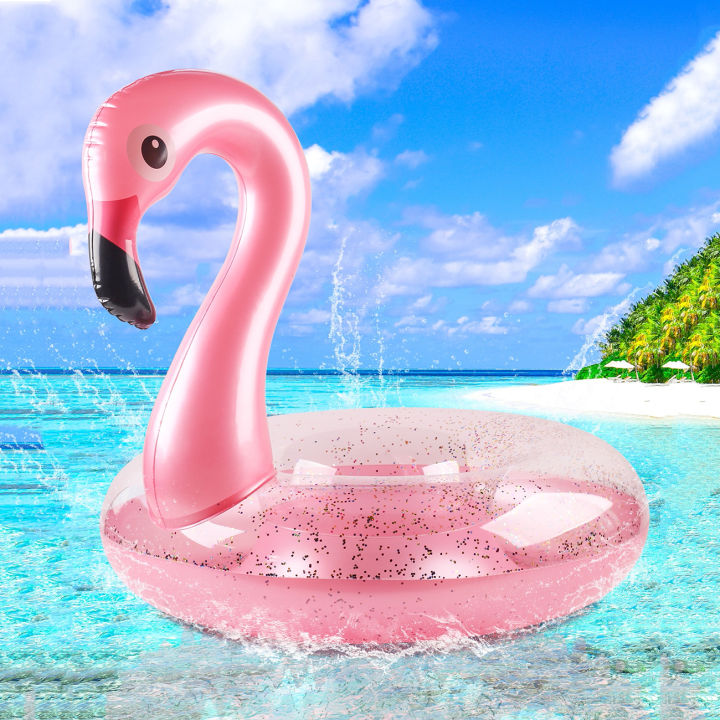 Flamingo Pool Float - Fun Beach Floaties, สระว่ายน้ําทําให้พองหลอดของ ...