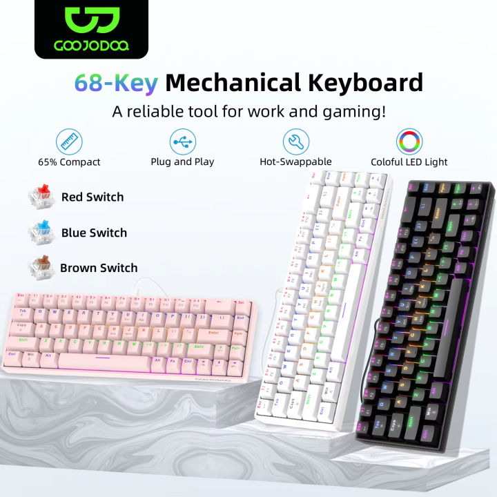 68-key Mechanical Keyboard Fully DIY Hot-Swappable Design Switch 65% ...