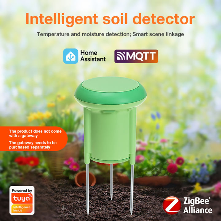 Wifi Tuya smart solar soil sensor temperature and humidity soil quality ...
