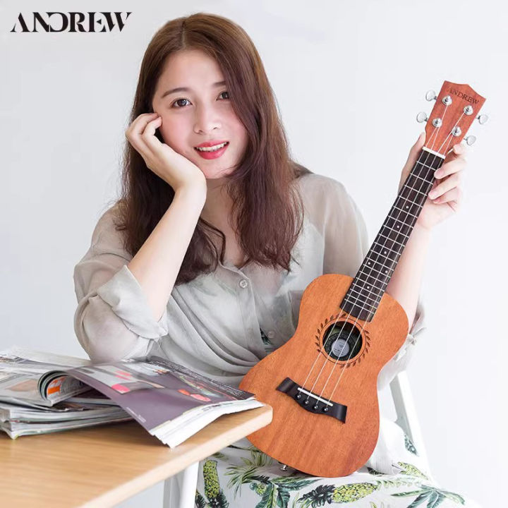 Andrew Beginner Ukulele Student Guitar Rosewood Fretboard Maple Body ...