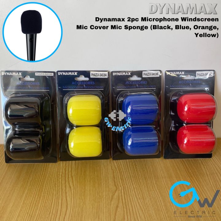 Dynamax 2pc Microphone Windscreen Mic Cover Mic Sponge (Black, Blue ...