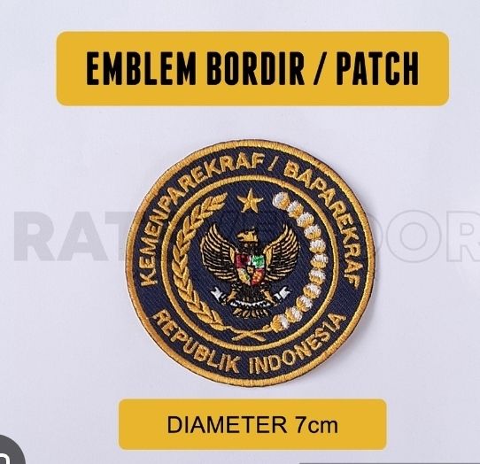 Patch Bordir Logo Kemenparekraf dan Pariwisata / Bagus dan Rapi CLASICO ...