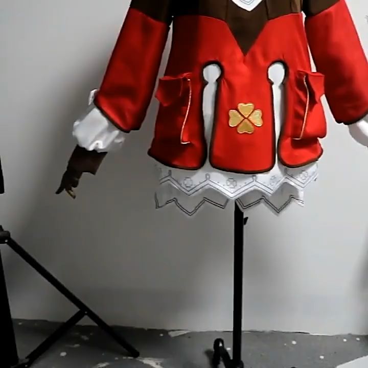 Anime Genshin Impact Klee Cosplay Costume Loli Red Dress Shorts Wig ...