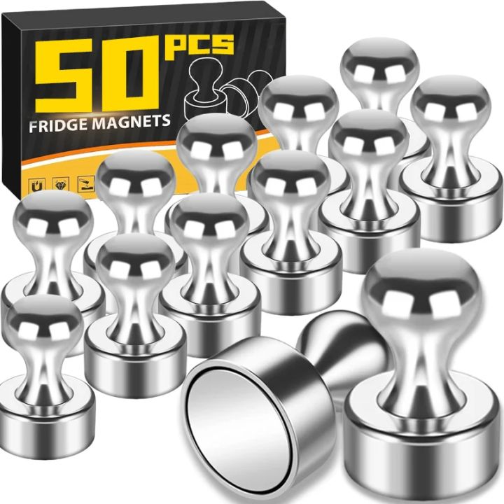 1-50Pcs Metal Magnetic Pins Neodymium Magnetic Thumbtacks for ...