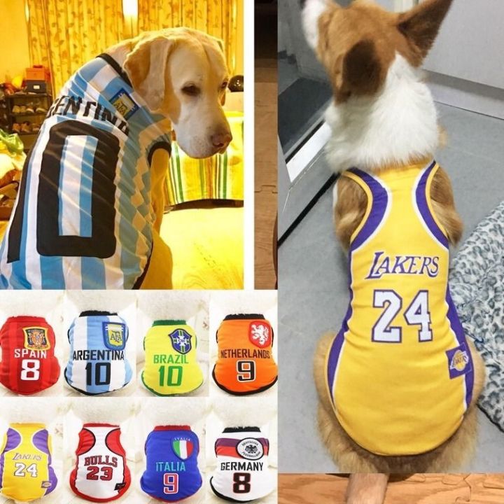 World Cup Football Soccer Uniform NBA Jersey Basketball Uniform Pet Cat ...