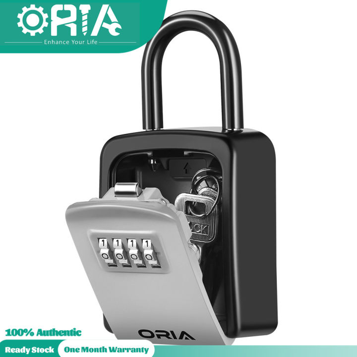 ORIA Key Storage Lock Box, 4 Digit Combination Lock Box, Key Safe ...