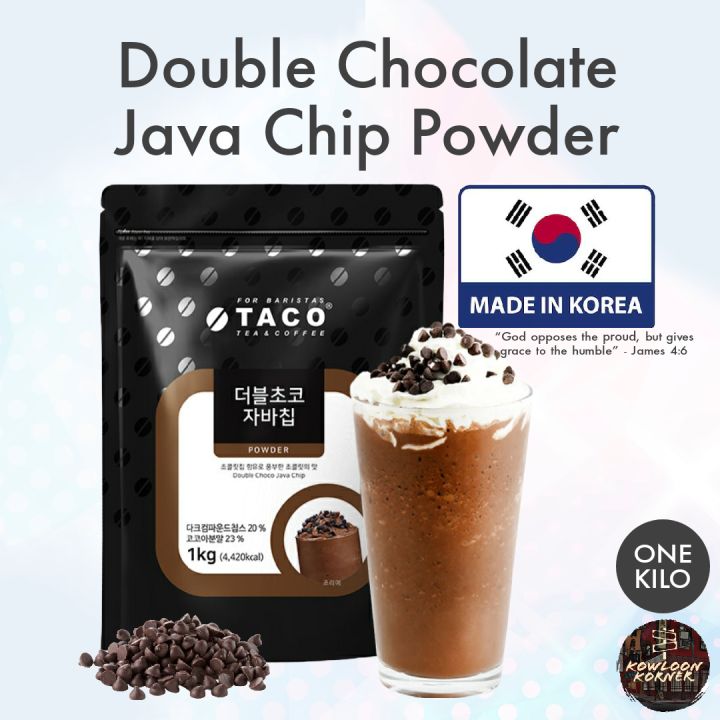 [Korea] TACO Cafe Double Chocolate Java Chip Frappe Powder 1KG | Lazada PH