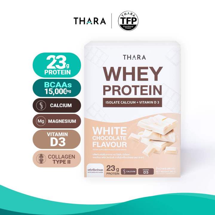 THARA | Whey Protein Isolate สูตรบำรุงกระดูก ไขข้อ ข้อต่อ รสไวท์ ...