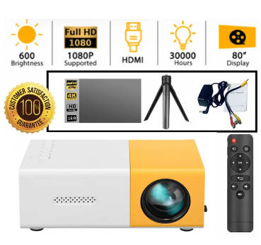 TECHZONE Mini Portable Projector Mini Handheld LED Projector with 1080p ...