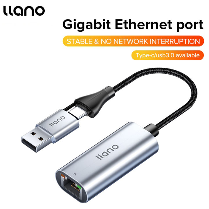 Llano USB network card adapter to Ethernet RJ45 USB 3.1 2.5G 1000Mbps ...